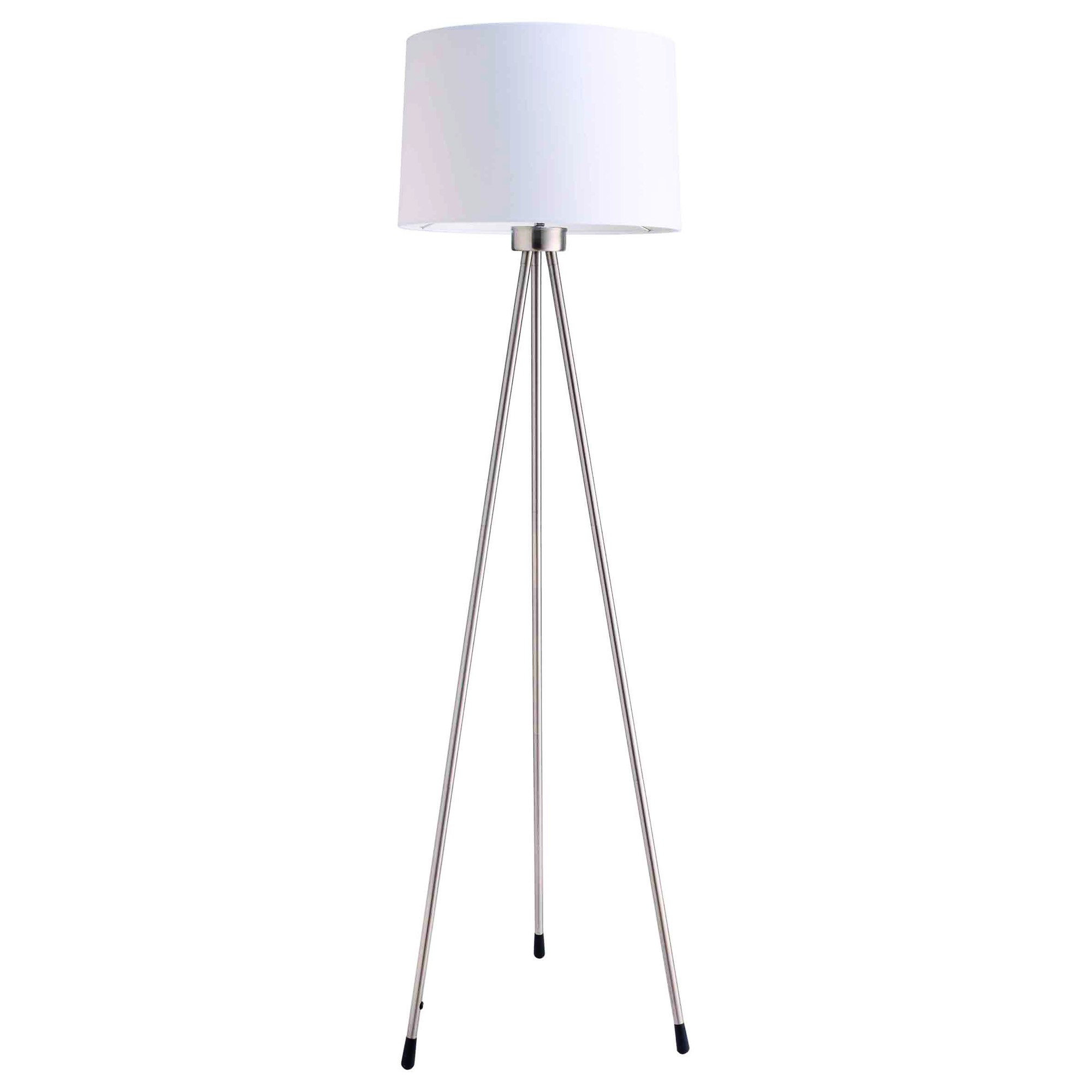 Orren Ellis 59" Tripod Floor Lamp With Drum Shade | Wayfair